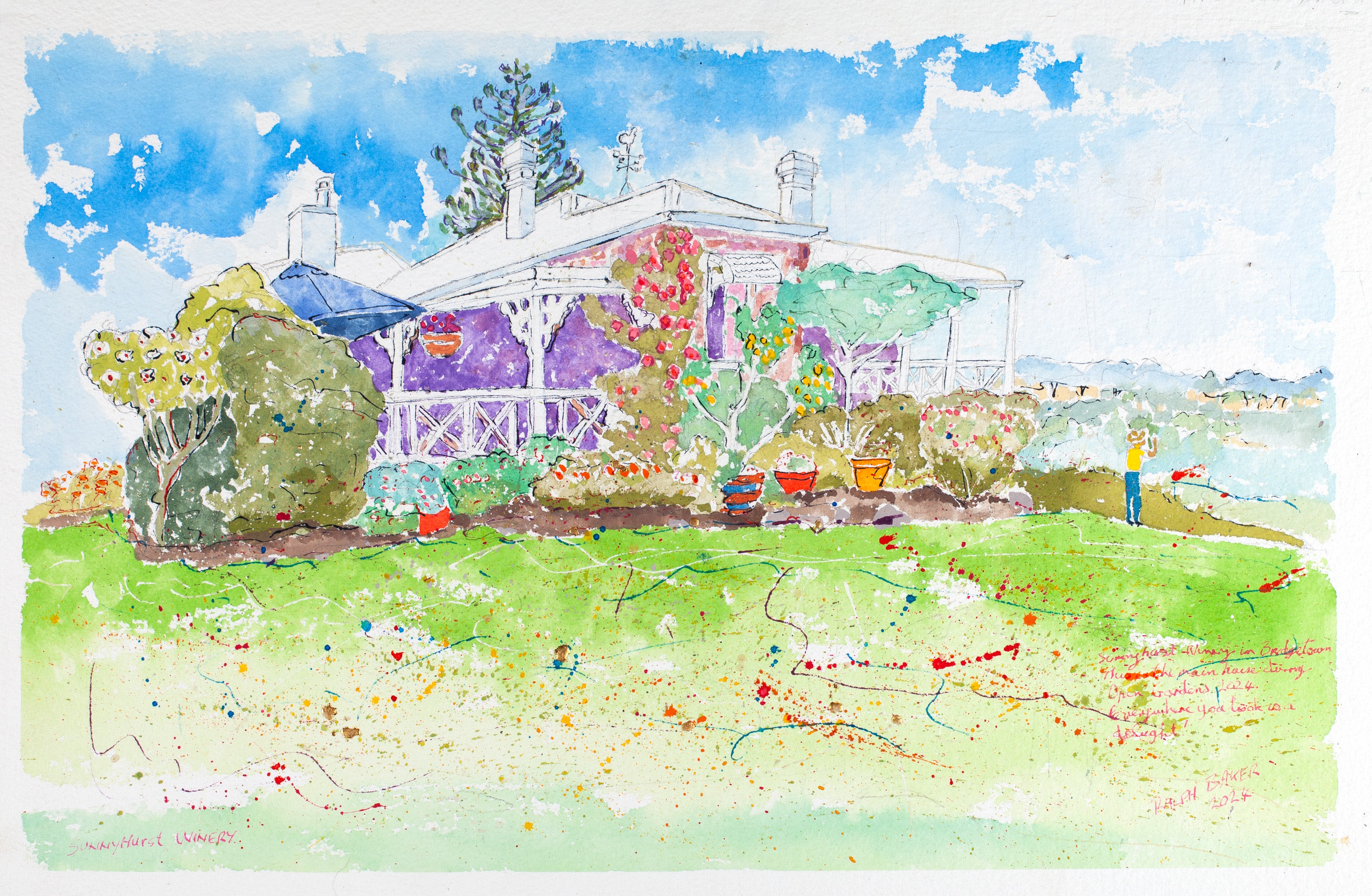 Sunnyhurst Winery, Bridgetown - Original – Ralph Baker Illustrations